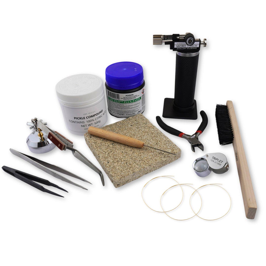9ct Yellow Gold Solder Wire Kit | Jewellery Soldering Tools W Micro Gas ...
