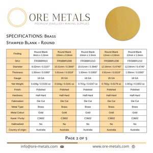 Brass Stamping Blank - Brass Engravable Disc - Flat Round Circle Blank ...