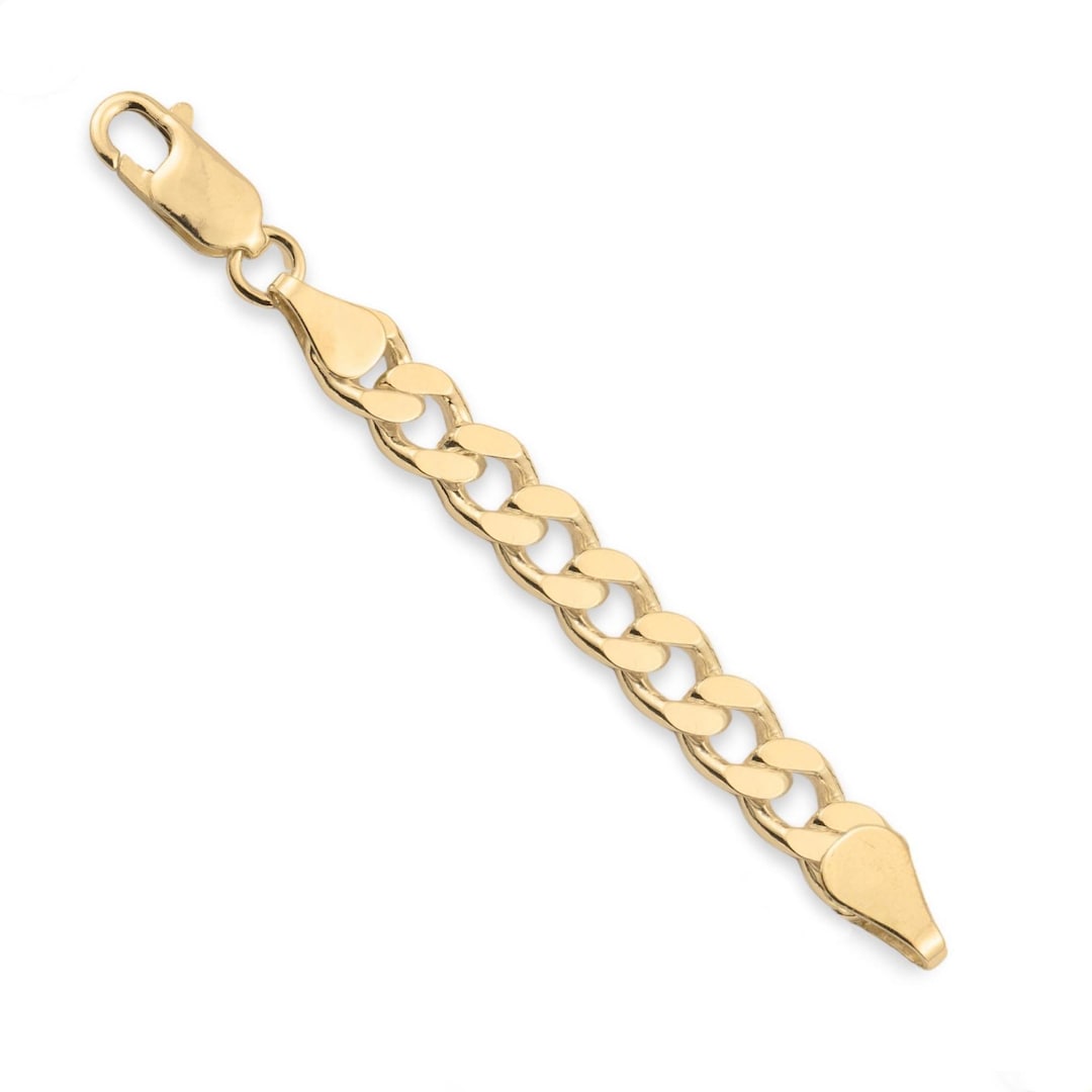 9k Solid Gold Cuban Link Chain Extender - Custom Length Extension Chain ...