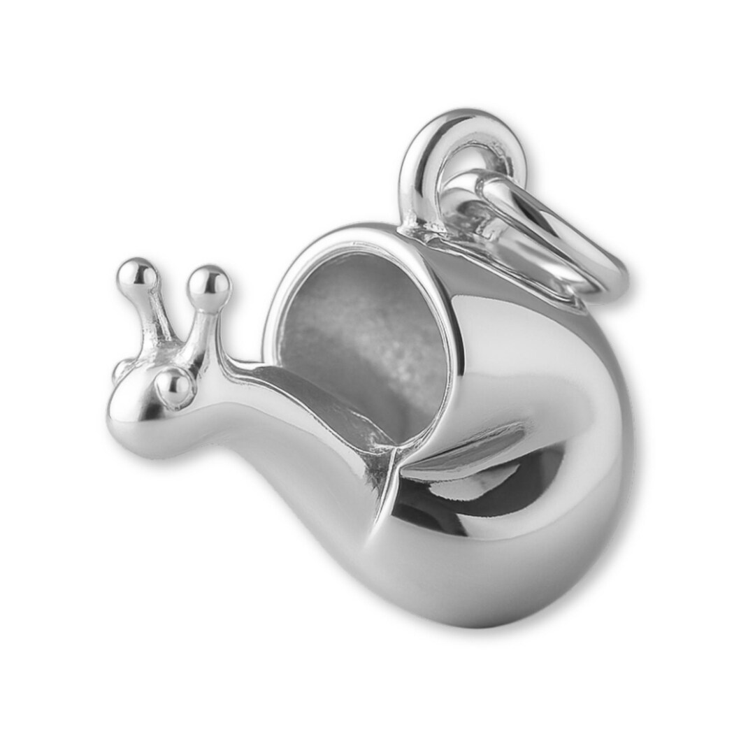 Solid 925 Sterling Silver Garden Snail Charm - Animal Charms - 925 ...