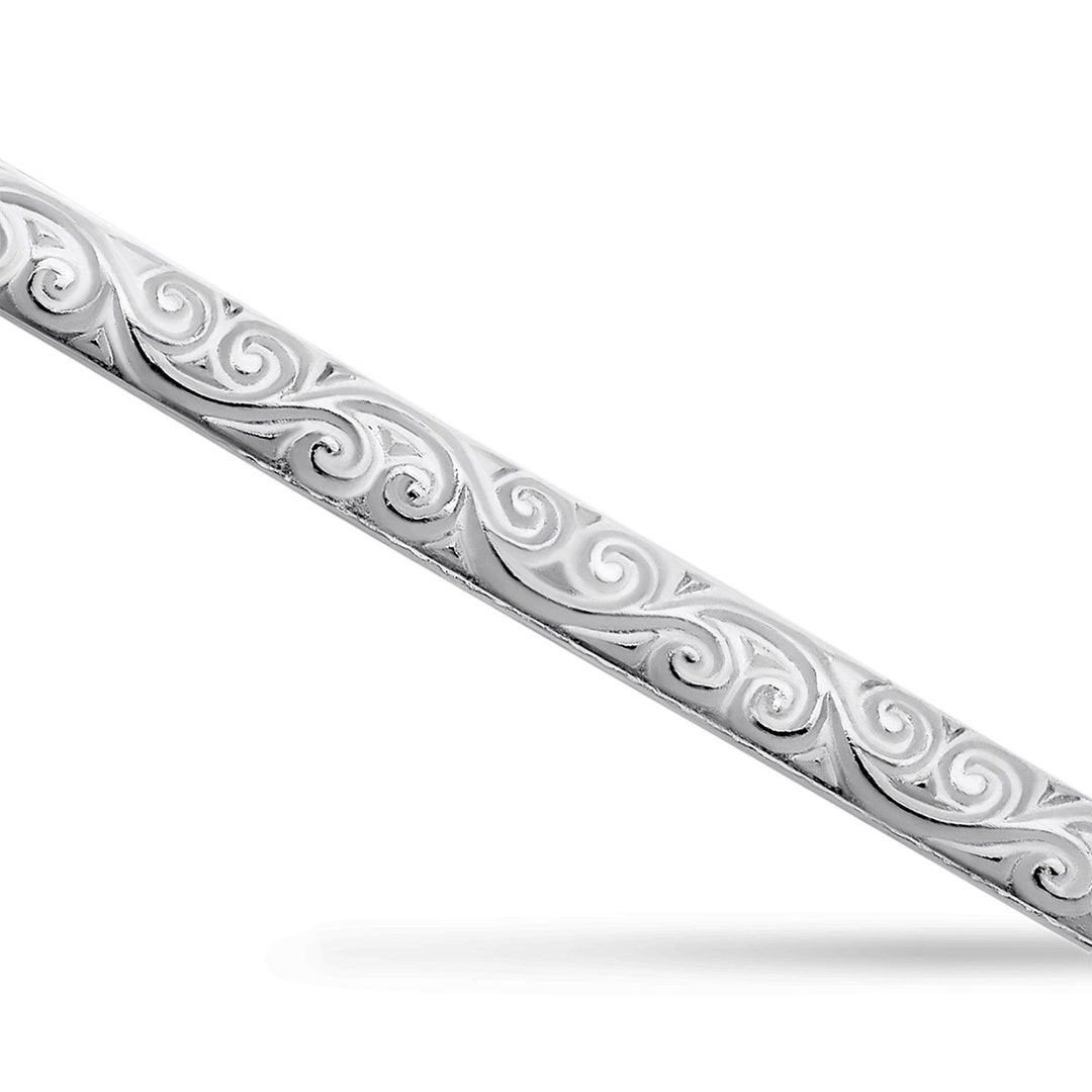 925 Silver Pattern Strip Sterling Silver Embossed Strip - Etsy