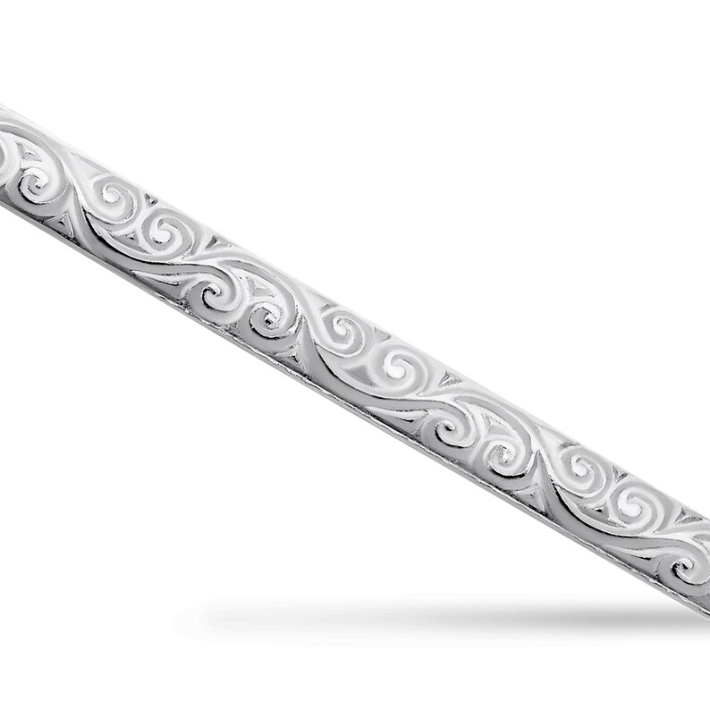 925 Silver Pattern Strip Sterling Silver Embossed Strip - Etsy