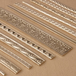 925 Silver Pattern Strip, Sterling Silver Embossed Strip, Decorative ...