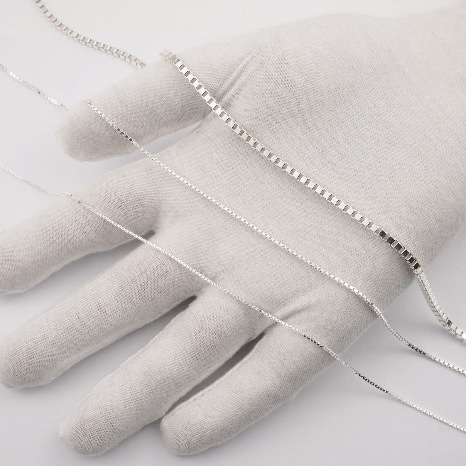 Sterling Silver Box Chain Extender - Custom Length Extension Chain for ...