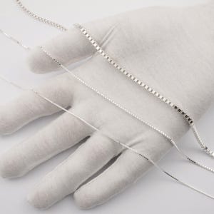 Sterling Silver Box Chain Extender - Custom Length Extension Chain for ...