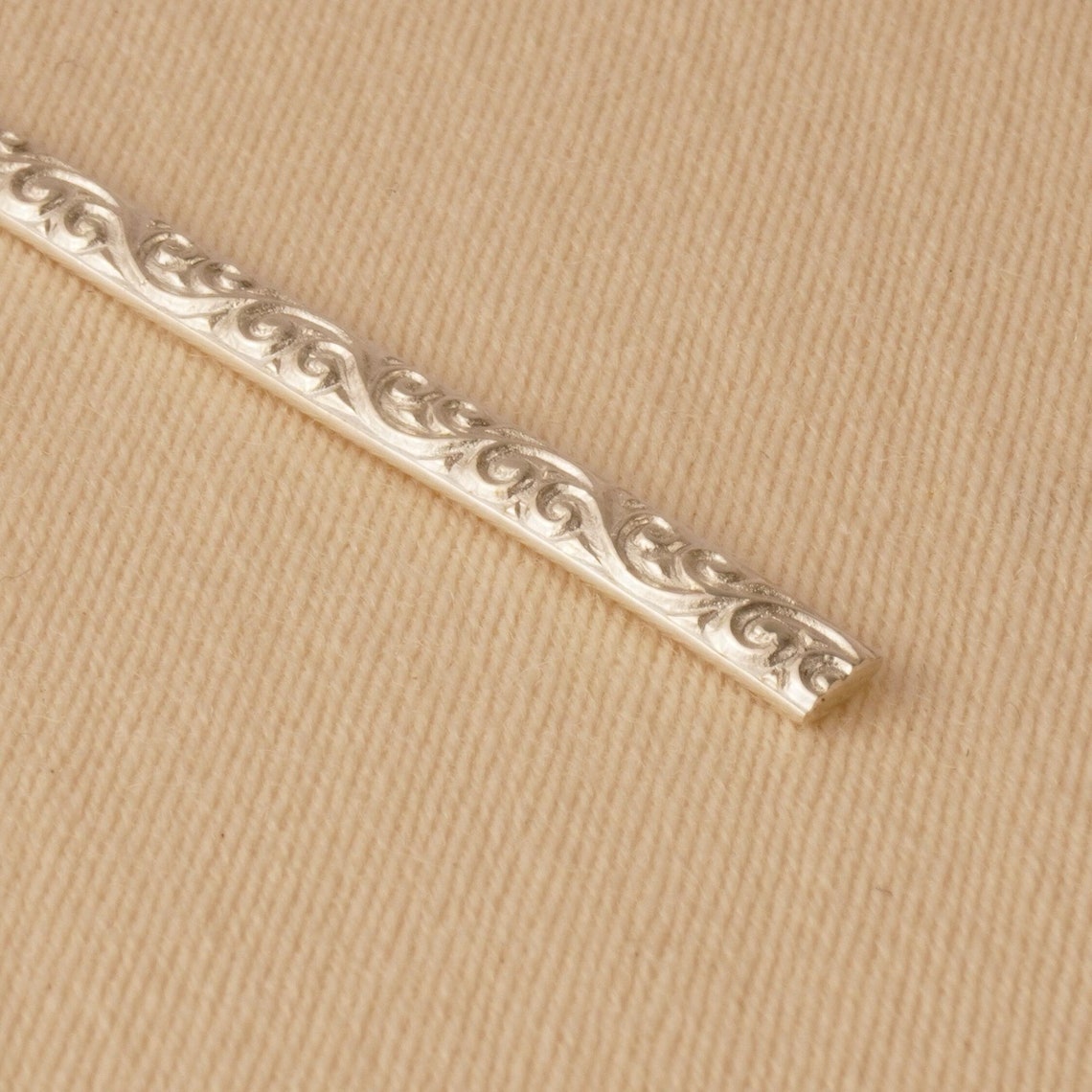 925 Silver Pattern Strip, Sterling Silver Embossed Strip, Decorative ...