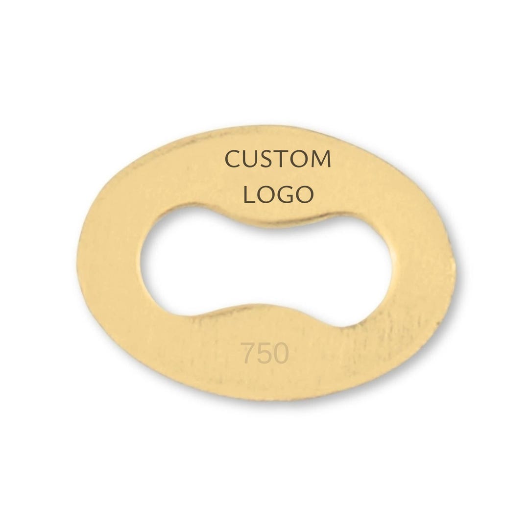 Custom Logo 18ct Gold Hallmark Tag - Solid Gold 750 Hallmark Tag - 18k ...