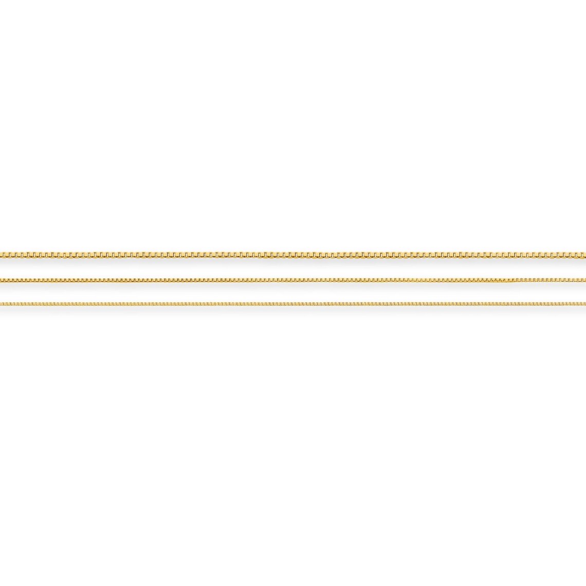 18k Solid Gold Box Chain Extender - Custom Length Extension Chain for ...