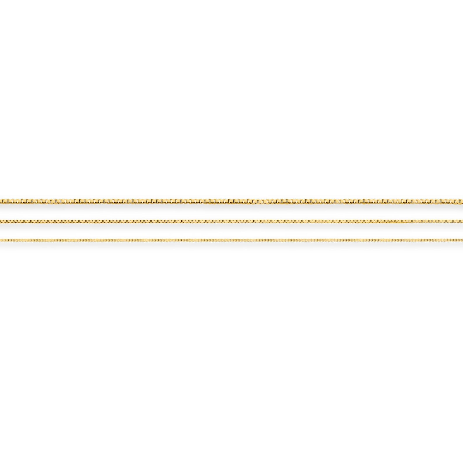18k Solid Gold Box Chain Extender - Custom Length Extension Chain for ...