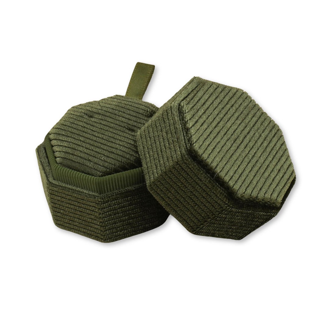 Octagon Earring Box - Olive Green | Fine Jewellery Boxes | Luxury ...