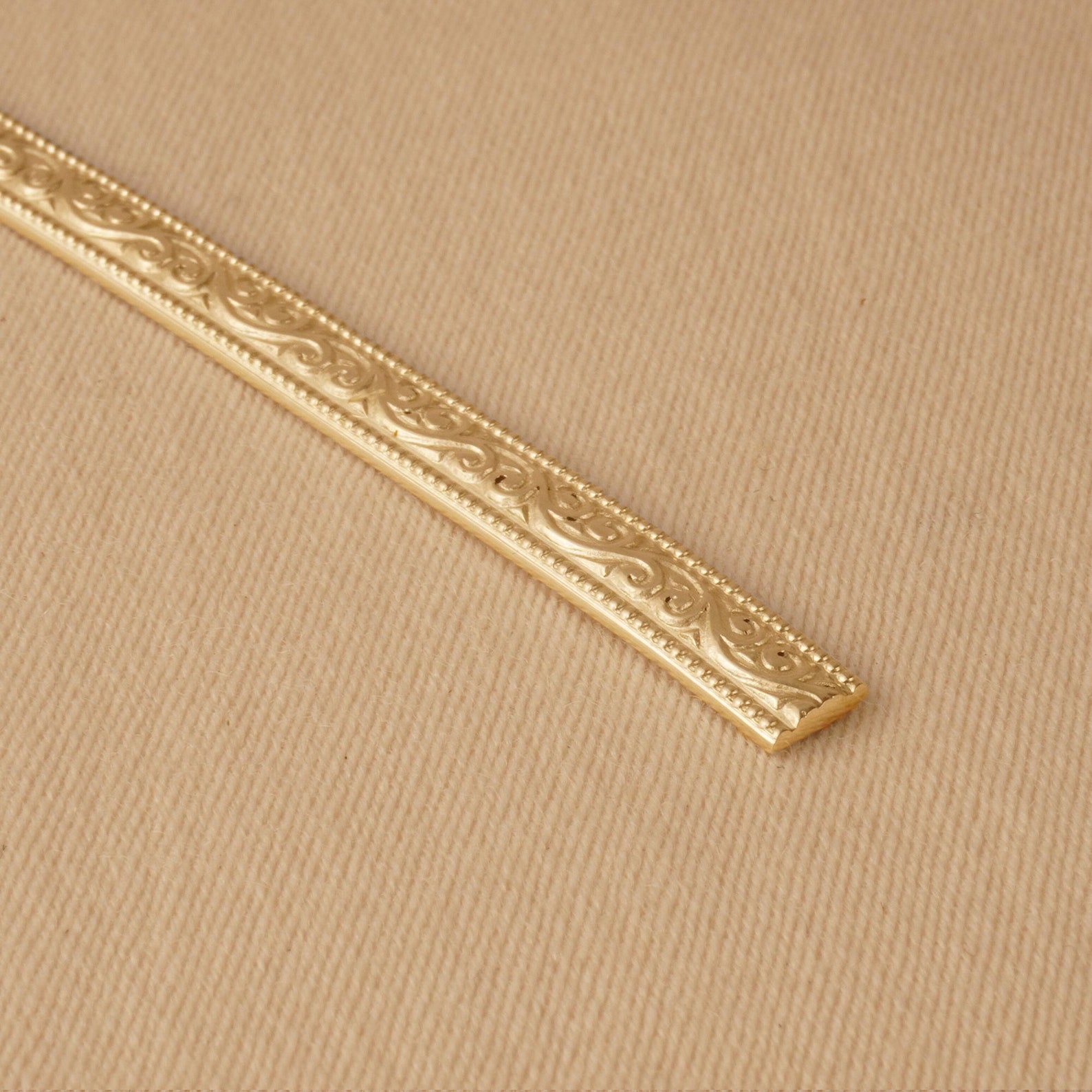 Solid Gold Pattern Strip, 9ct / 18ct Gold Embossed Strip in Yellow ...