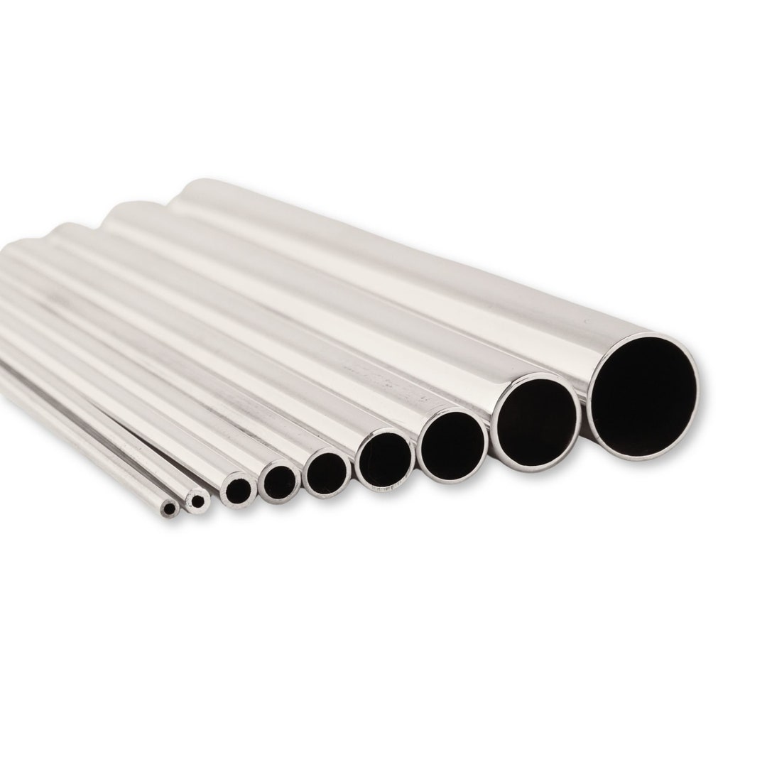 Sterling Silver Round Tube, 925 Silver Tubing for Jewellery Making ...