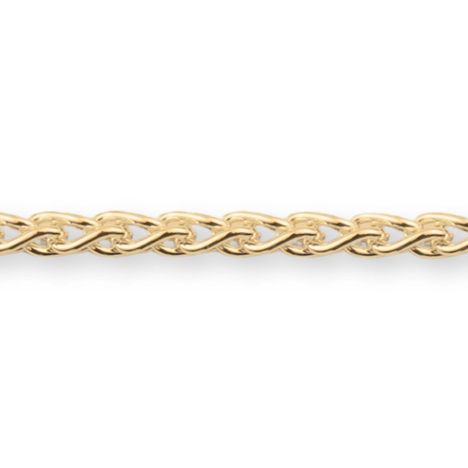 9k Solid Gold Wheat Chain Bracelet - Custom Length - Solid 375 Yellow ...