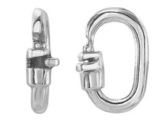 10pcs Sterling Silver Lock in Jump Rings Round Sterling Silver 925 Open ...