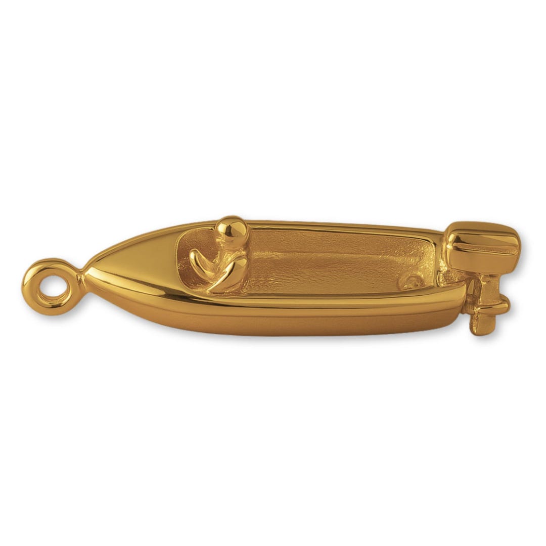 Solid 18ct Yellow Gold Speed Boat Charm - Transport & Vehicle Charms ...