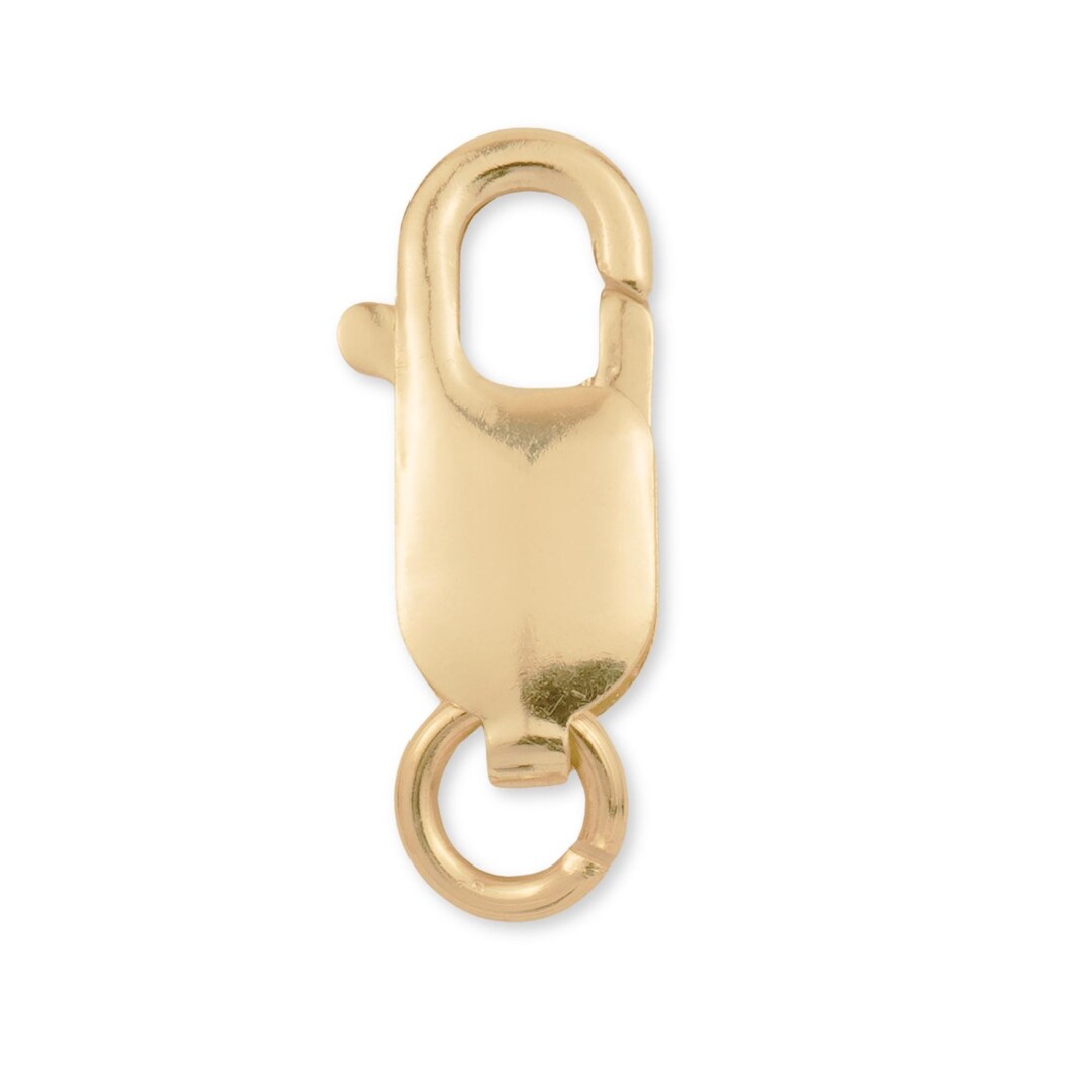 18K Solid Yellow Gold Parrot Clasp - Trigger Claw Locking Clasp for ...