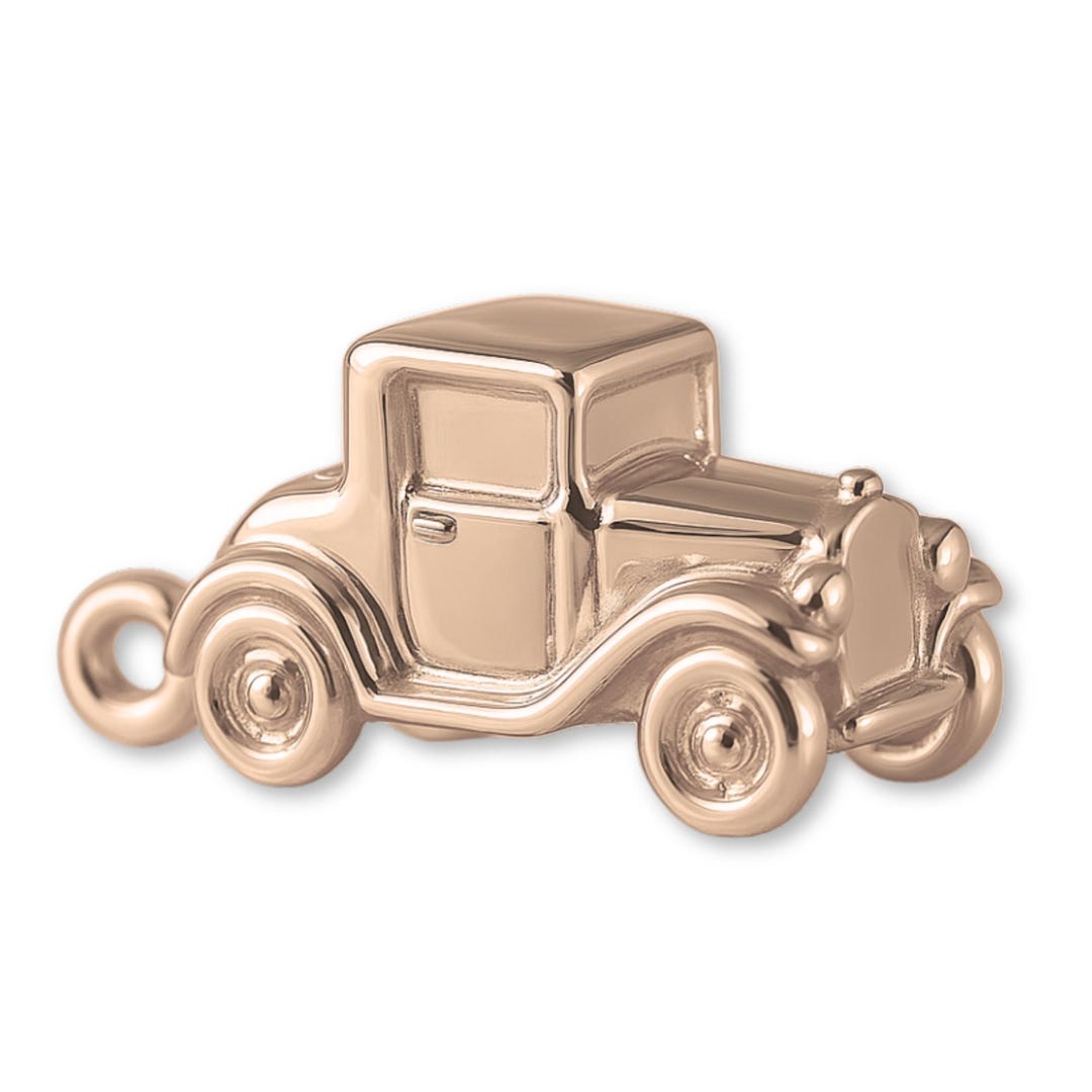 Solid 18ct Rose Gold Classic 1920s Coupe Car Charm - Transport ...