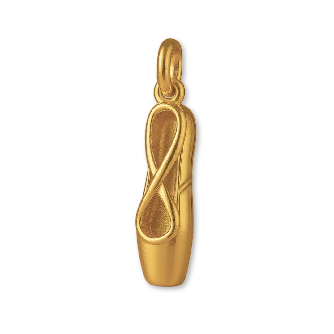 Solid 18ct Yellow Gold Pointe Ballet Shoe Charm - Music & Arts Charms ...