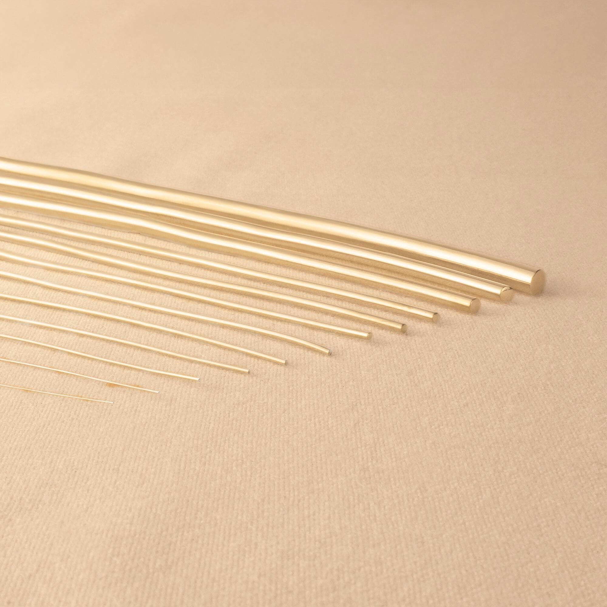 18k Solid Gold Wire - 10cm - 750 Yellow Gold Half Hard Wire, Genuine ...