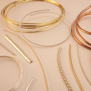 14k Solid Gold Wire - 10cm - 585 Yellow Gold Half Hard Wire, Genuine ...
