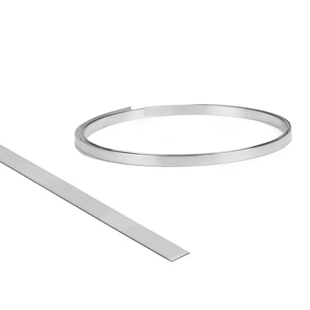 Pure Silver Bezel Strip, Flat Smooth Plain Fine Strip for Bezel Setting ...