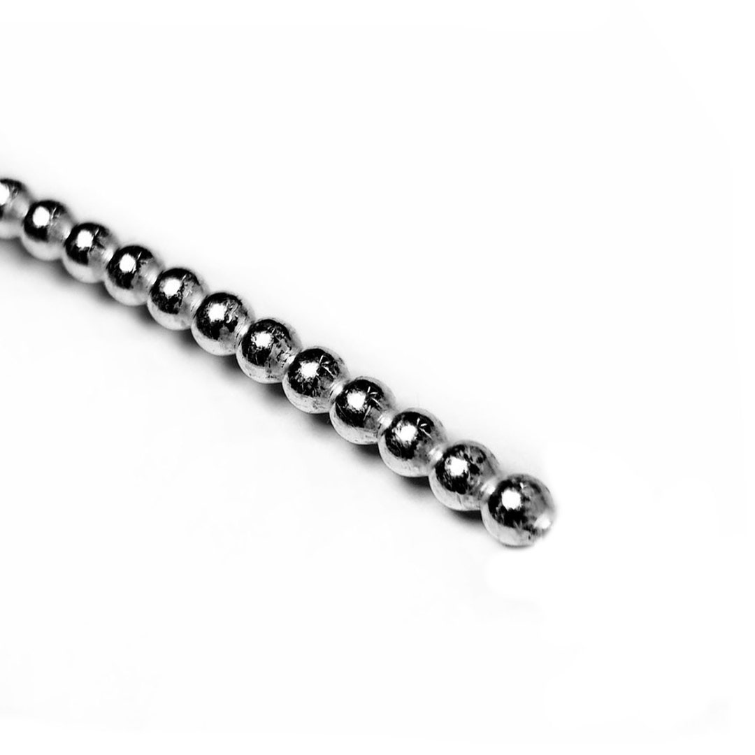 Sterling Silver Pearl Wire 925 Silver Beaded Wire, Jewellery Making ...