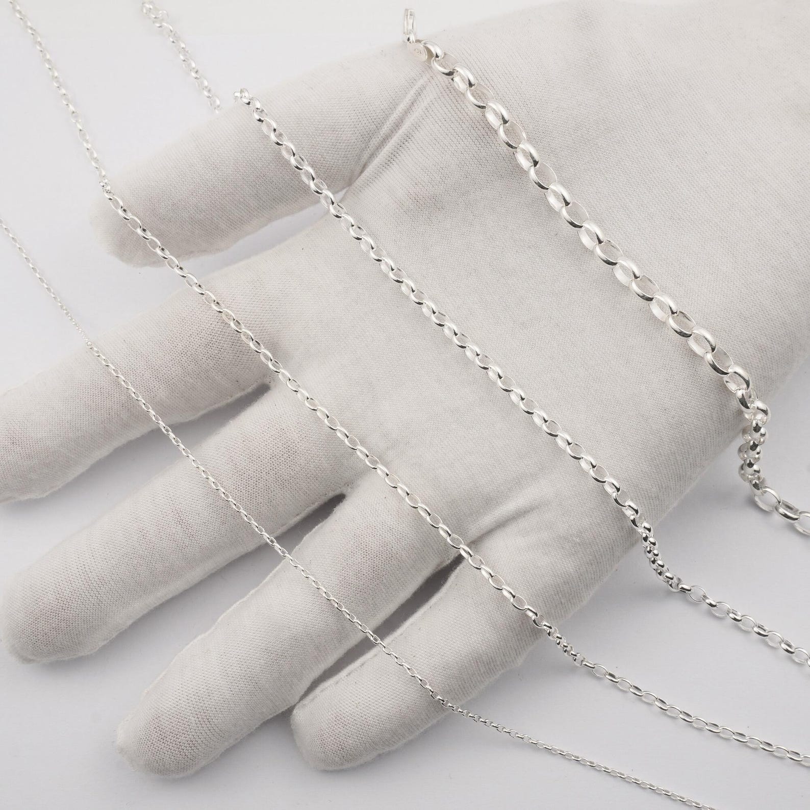 Sterling Silver Oval Belcher Chain Extender - Custom Length Extension ...
