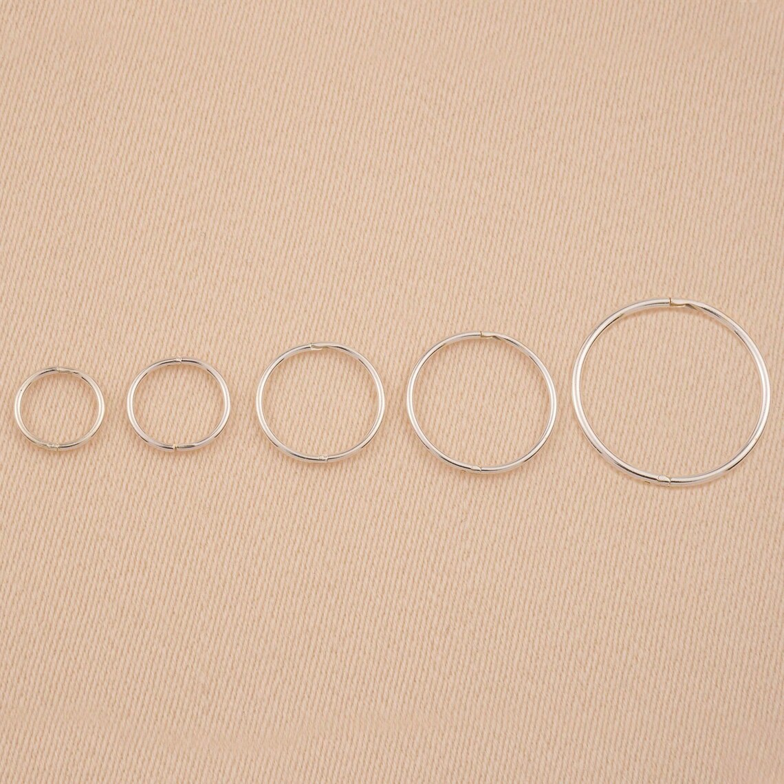 Sterling Silver Hinged Sleeper Clicker Hoops - Hypoallergenic Silver ...