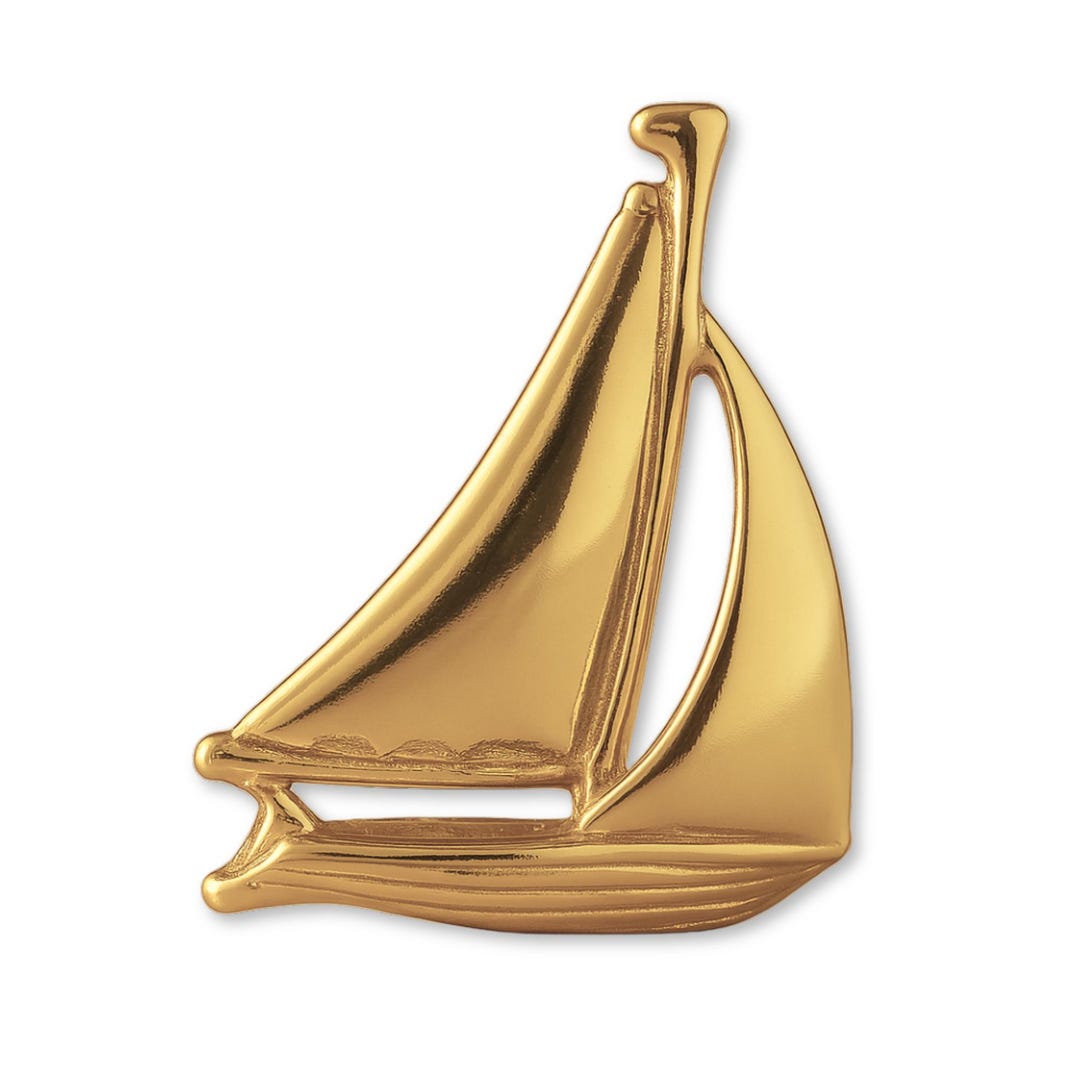 14ct Gold Plated Sailing Yacht Charm - Transport & Vehicle Charms - 14k ...