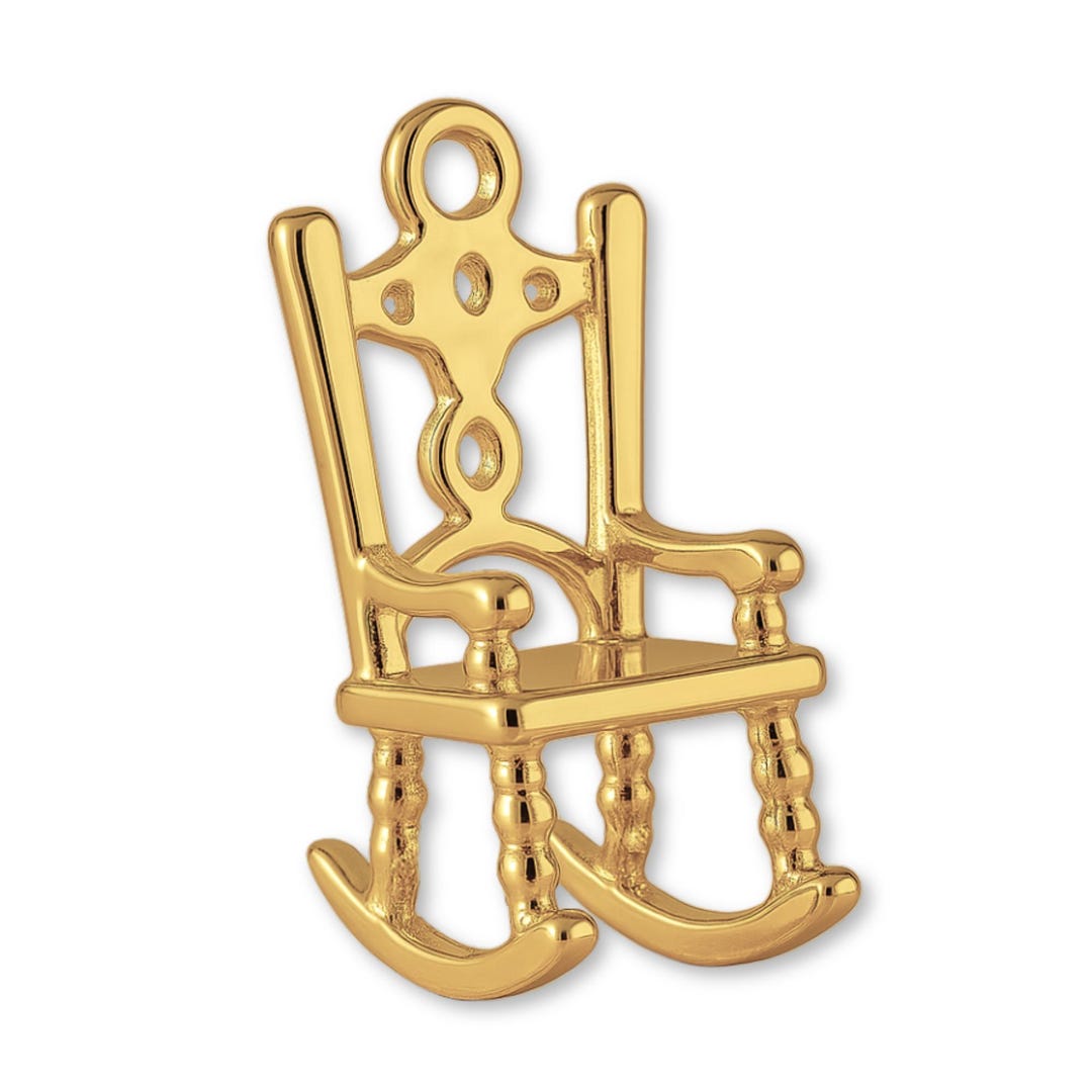 14ct Gold Plated Classic Rocking Chair Charm - Baby & Childhood Charms ...