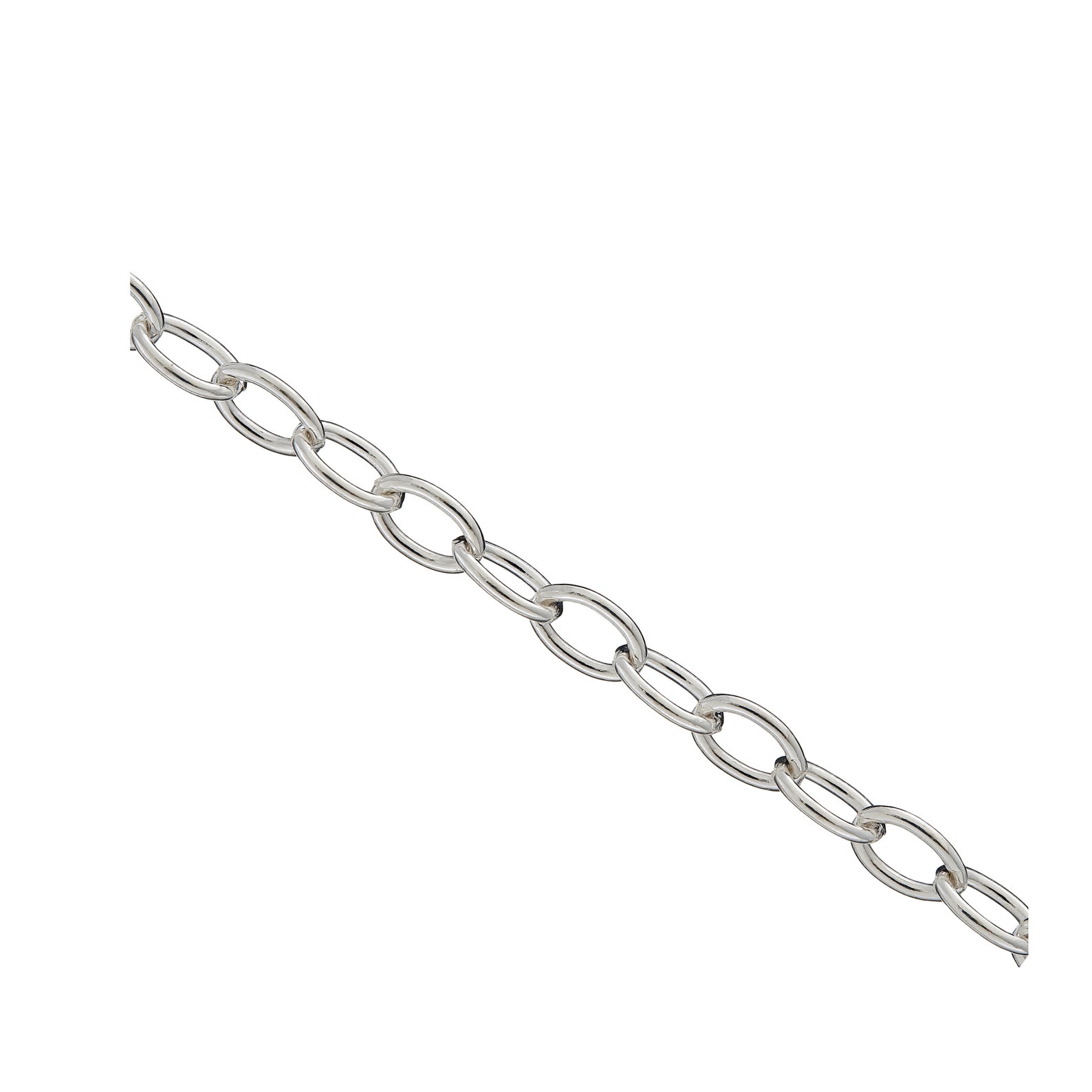 Sterling Silver Long Cable Chain Roll High-Quality Silver | Etsy