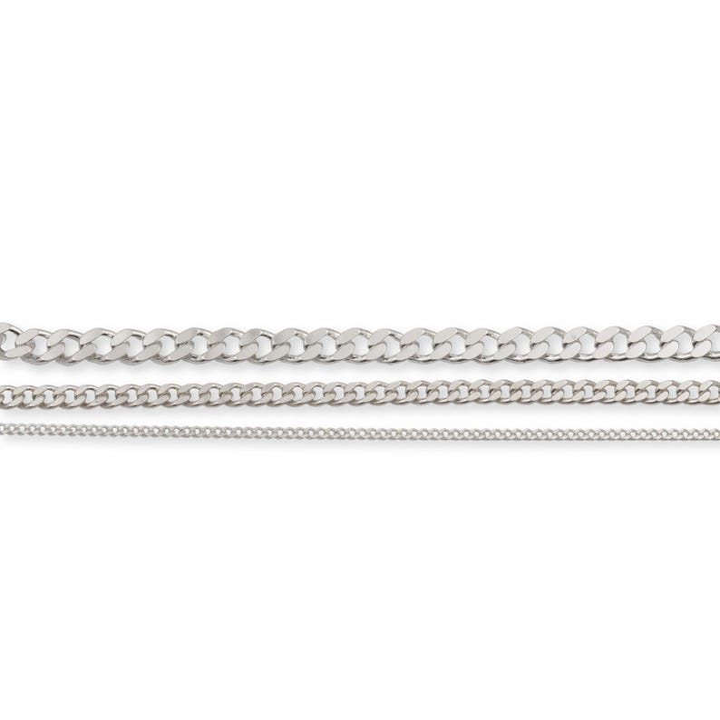 9k Solid White Gold Cuban Link Chain Roll - 375 White Gold Loose Chain ...