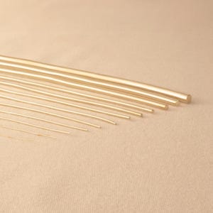 14k Solid Gold Wire - 10cm - 585 Yellow Gold Half Hard Wire, Genuine ...