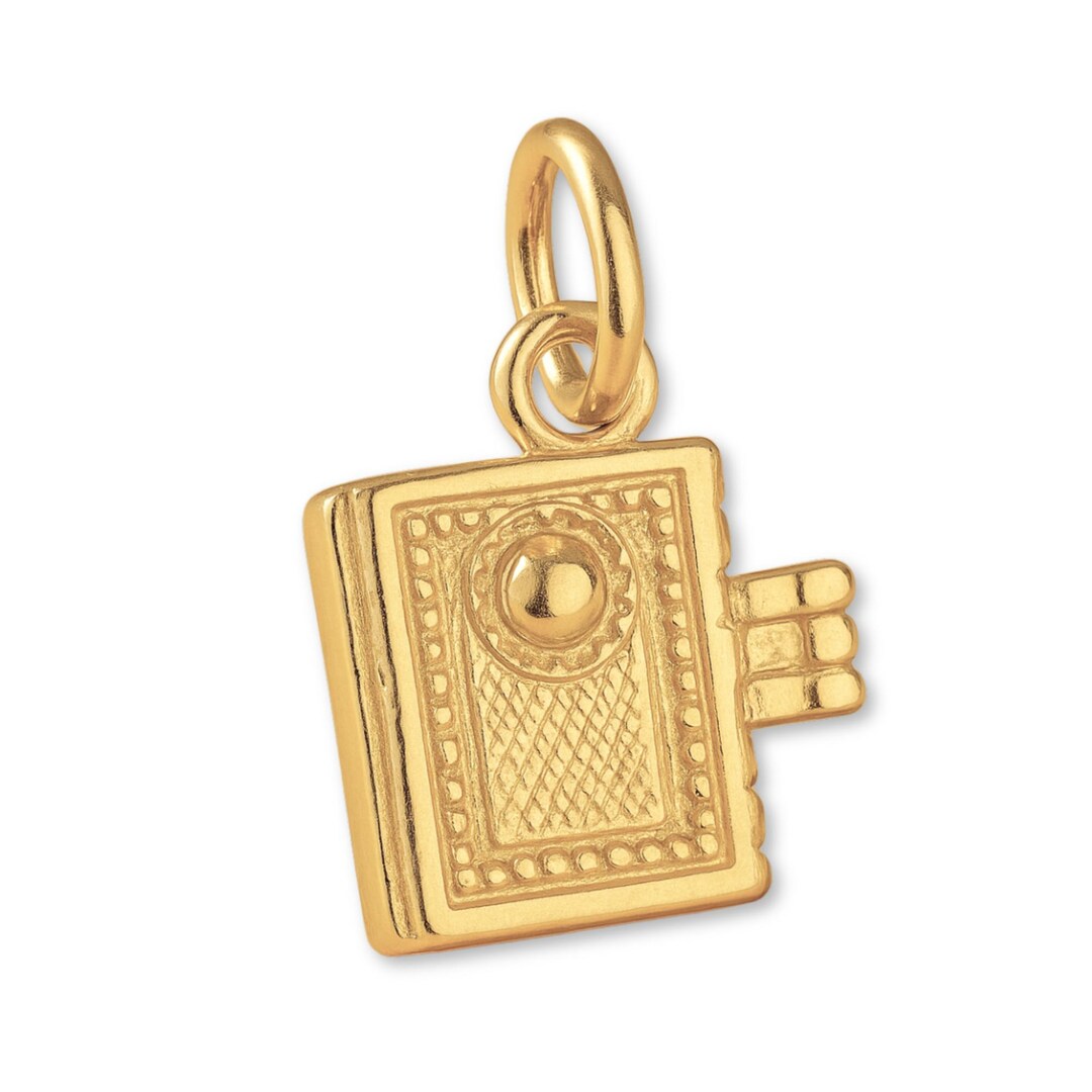 14ct Gold Plated Book Worm Charm - Objects & Trinket Charms - 14k ...