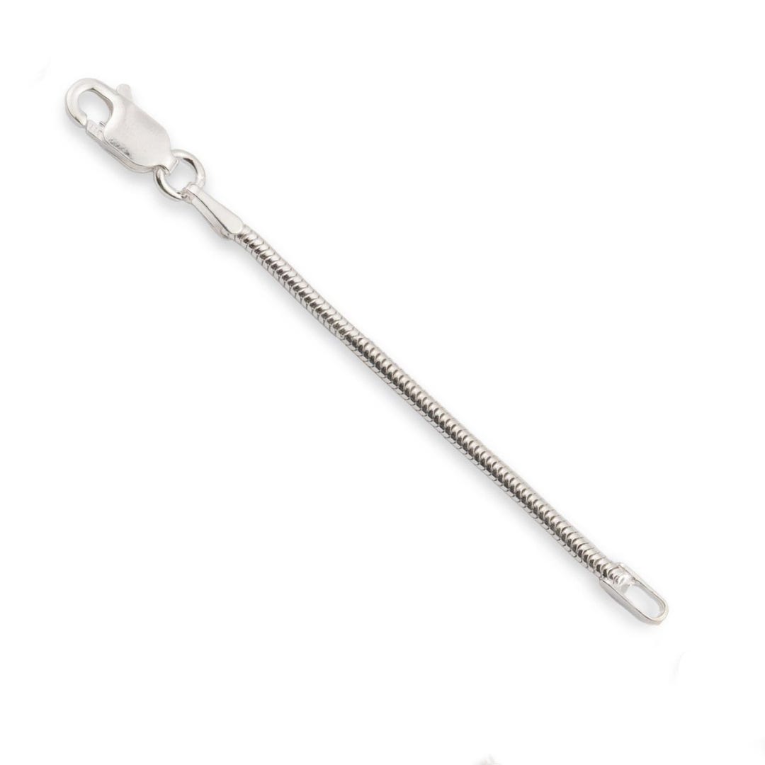 Sterling Silver Snake Chain Extender - Custom Length Extension Chain ...