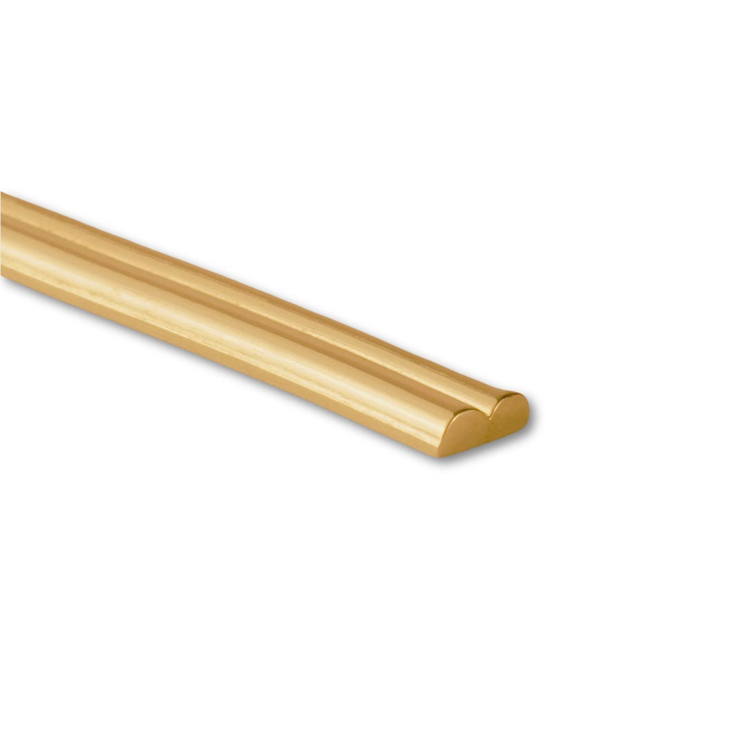9k Solid Gold Double Half Round Wire, 375 Yellow Gold Double Half Round ...