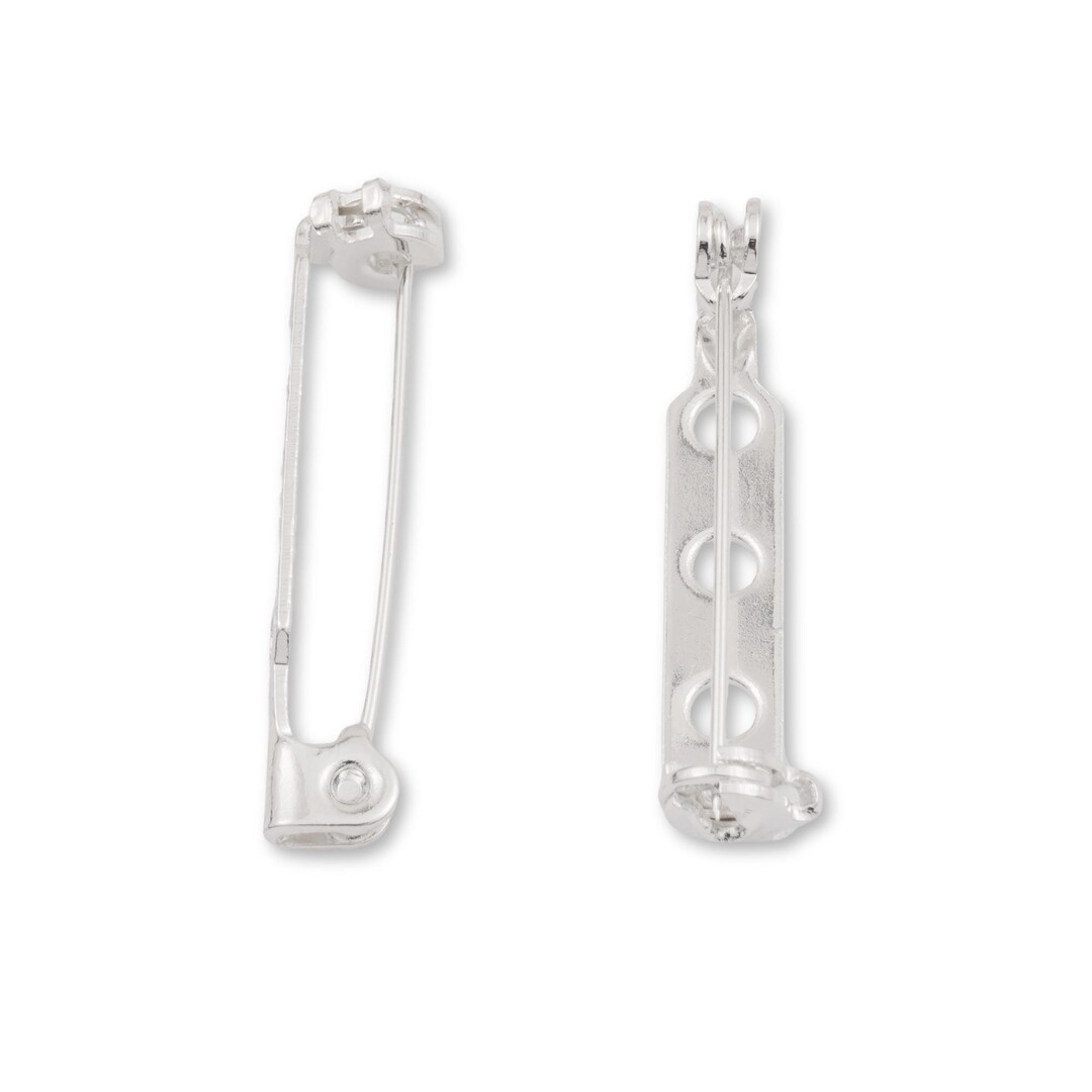 Silver Brooch Pin Back - Brooch Pin Back With Pin & Latch - 925 Silver ...