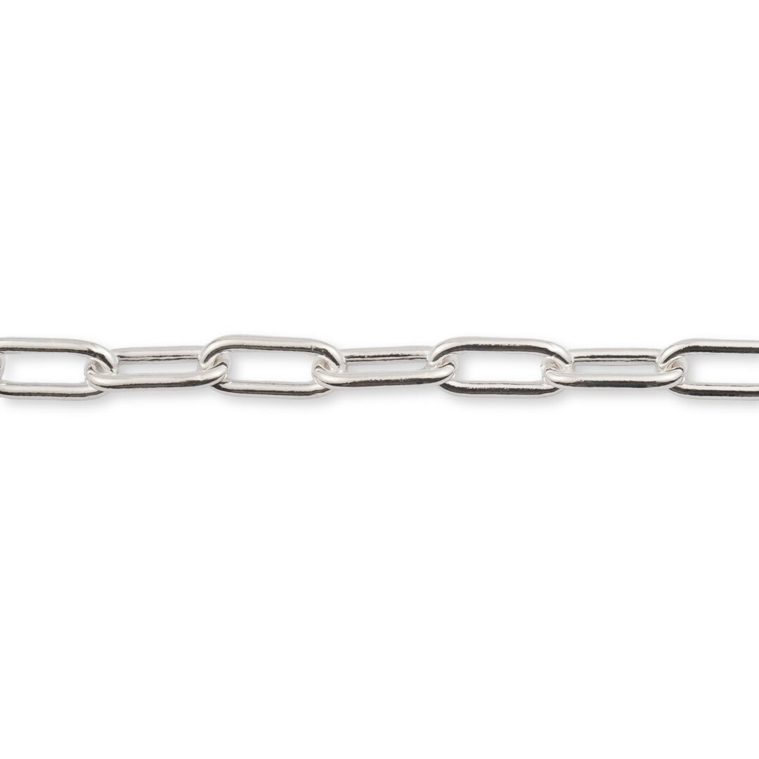 Sterling Silver Industrial Paperclip Chain Roll - Loose Chain for ...