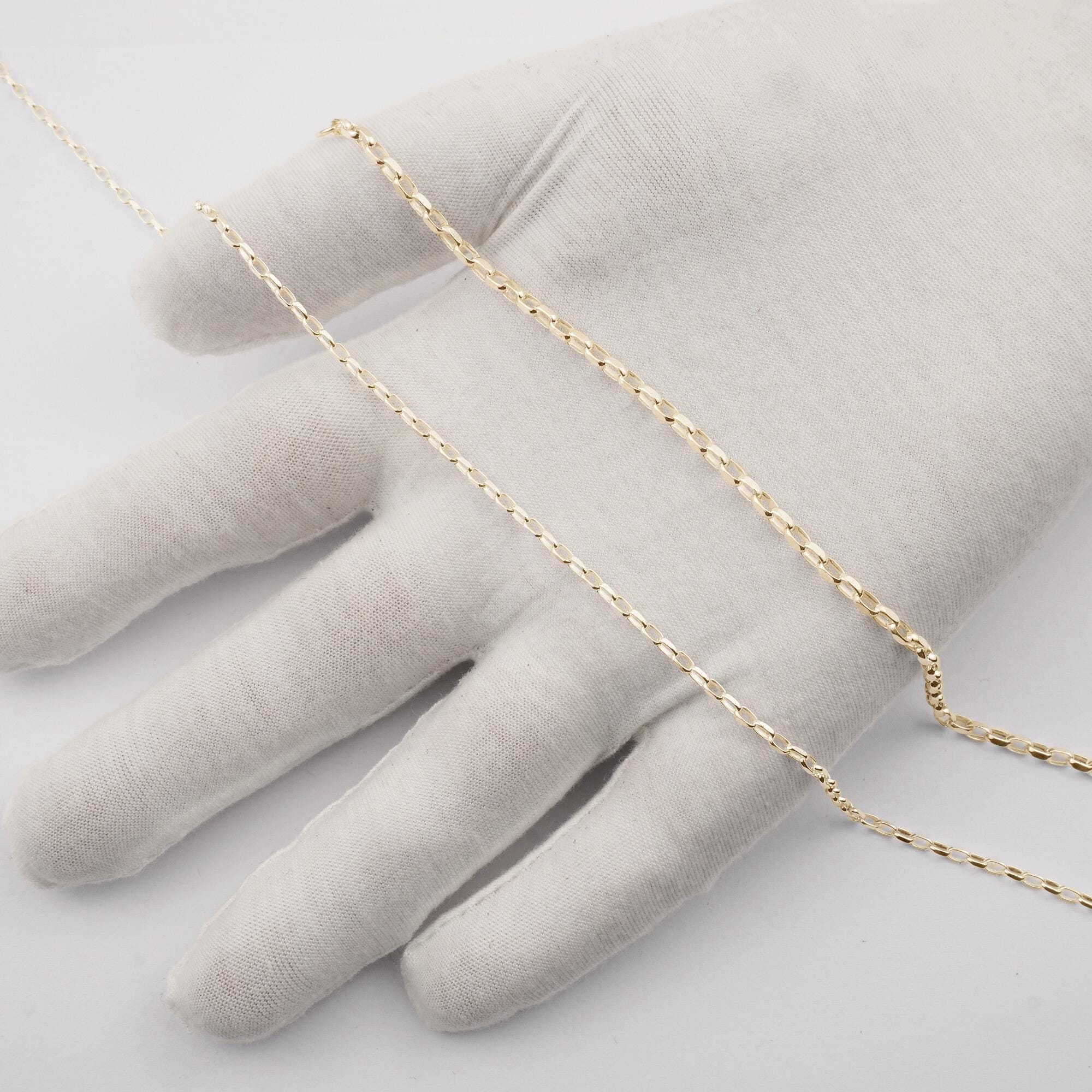 9k Solid Gold Belcher Box Chain Roll - 375 Yellow Gold Loose Chain ...