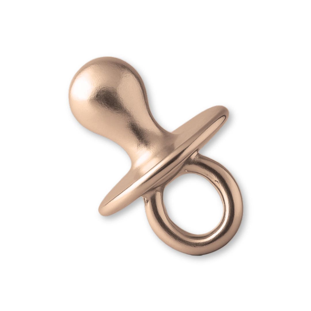 Solid 9ct Rose Gold Vintage Pacifier Charm - Baby & Childhood Charms ...