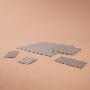 9k Solid White Gold Sheet Metal - 375 White Gold Plate, Real Gold Blank ...