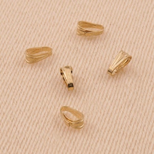 9ct Solid Gold Easy Click Bail - 375 Yellow Gold Snap Lock Bail, Modern ...