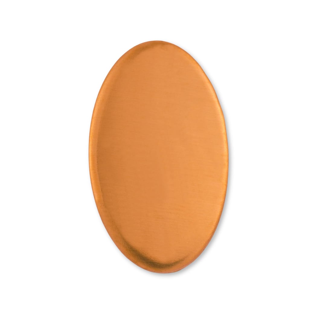 Copper Oval Stamping Blank - Copper Engravable Oval Disc - Flat Oval ...