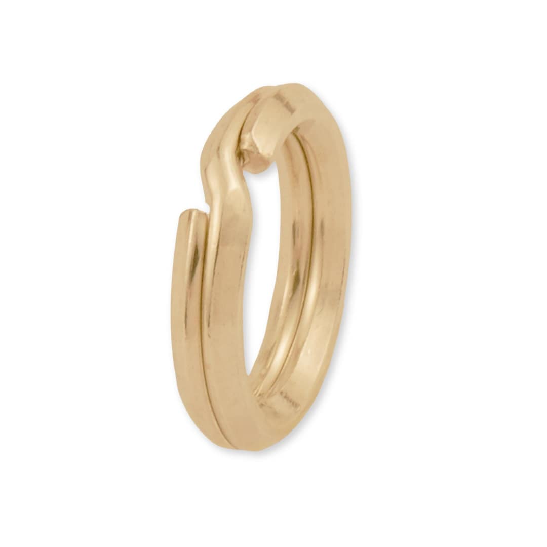9k Solid Gold Split Rings - Double Jump Ring - 375 Yellow Gold Split ...