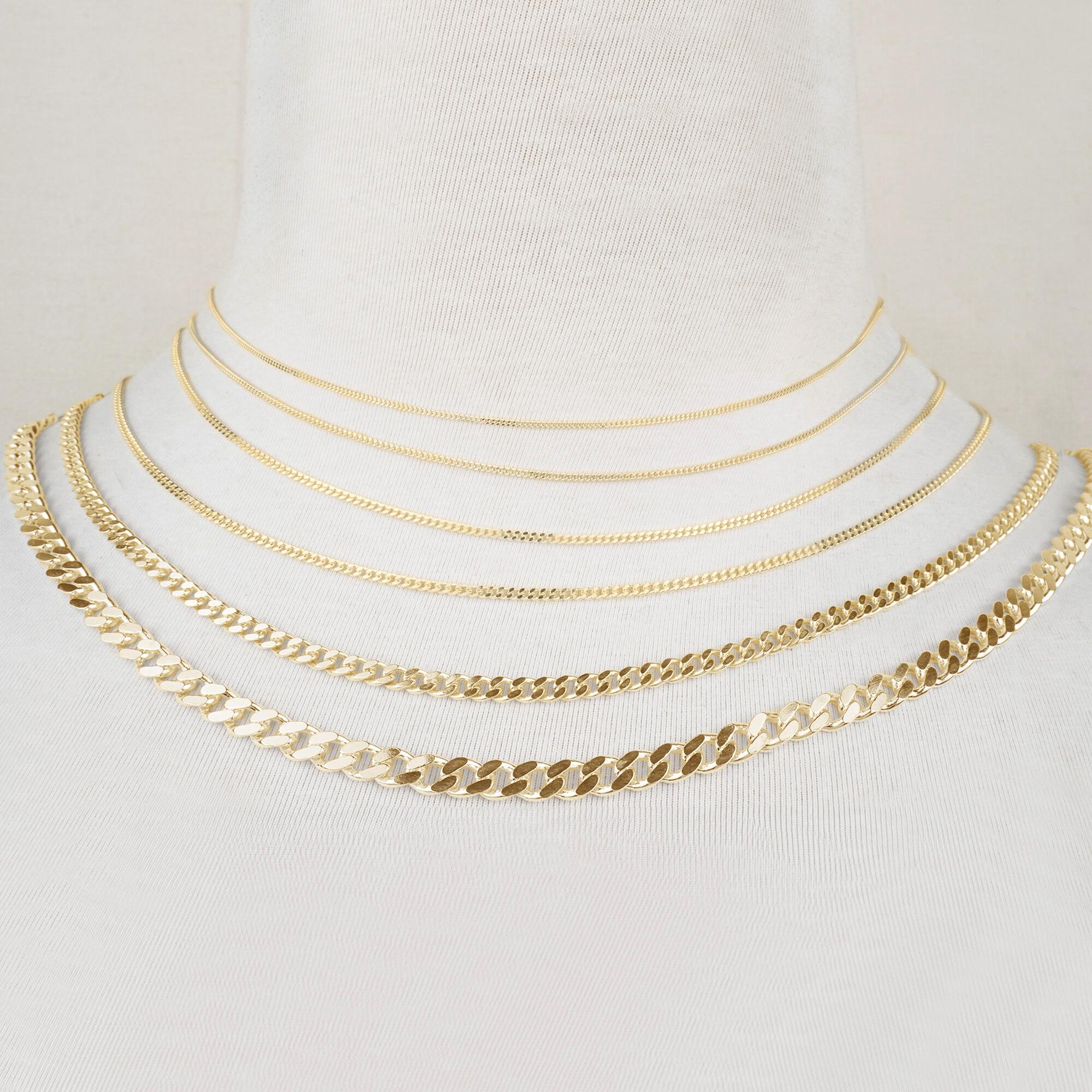 9k Solid Gold Cuban Link Chain Roll - 375 Yellow Gold Loose Chain Spool ...