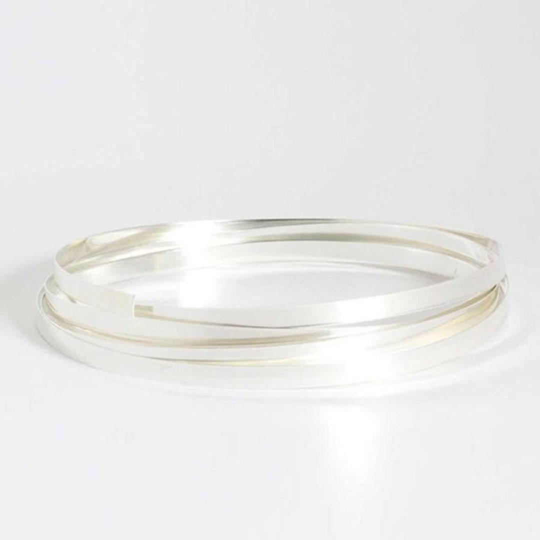 Pure Silver Bezel Strip Flat Smooth Plain Fine Strip for - Etsy