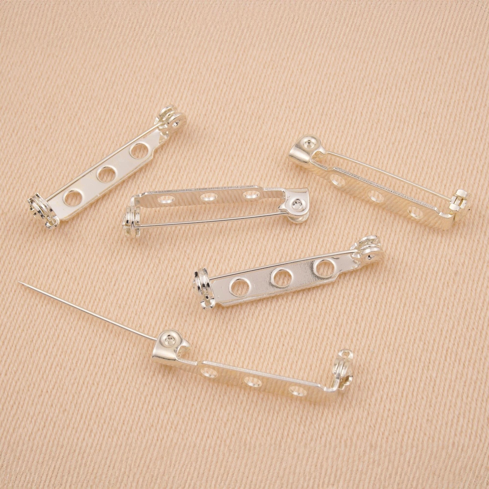 Silver Brooch Pin Back - Brooch Pin Back With Pin & Latch - 925 Silver ...