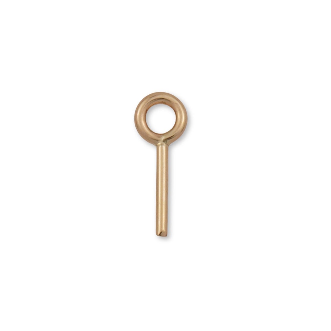 9k Solid Gold Closed Eye Head Pins - Premium Polished Soldered Eye Pin ...