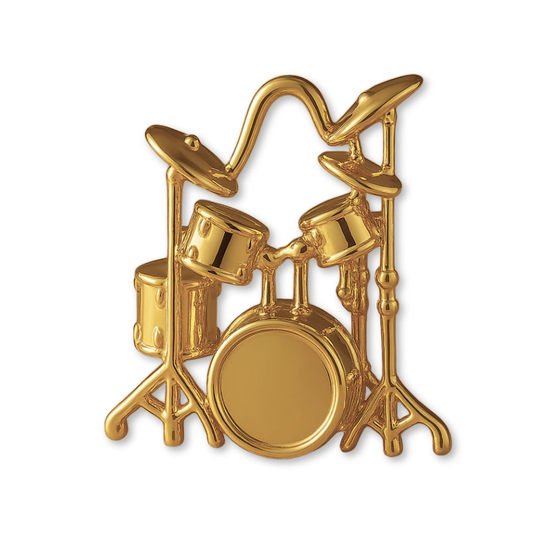 Solid 18ct Yellow Gold Classic Drum Kit Charm - Instrument Charms - 18k ...
