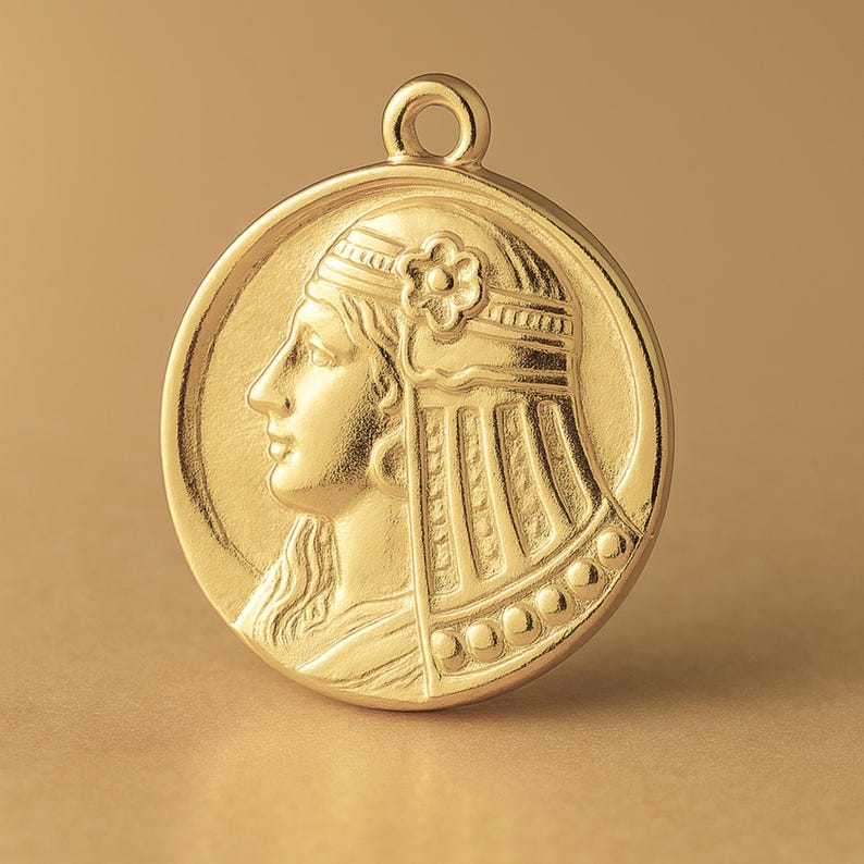 14ct Gold Plated Moon Goddess Amulet Charm - Fantasy & Celestial Charms ...